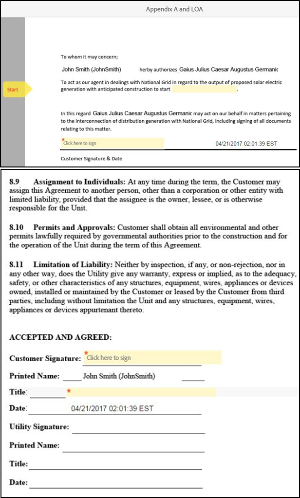 How to Submit: NY Appendix A and Letter of Authorization (e-signature)