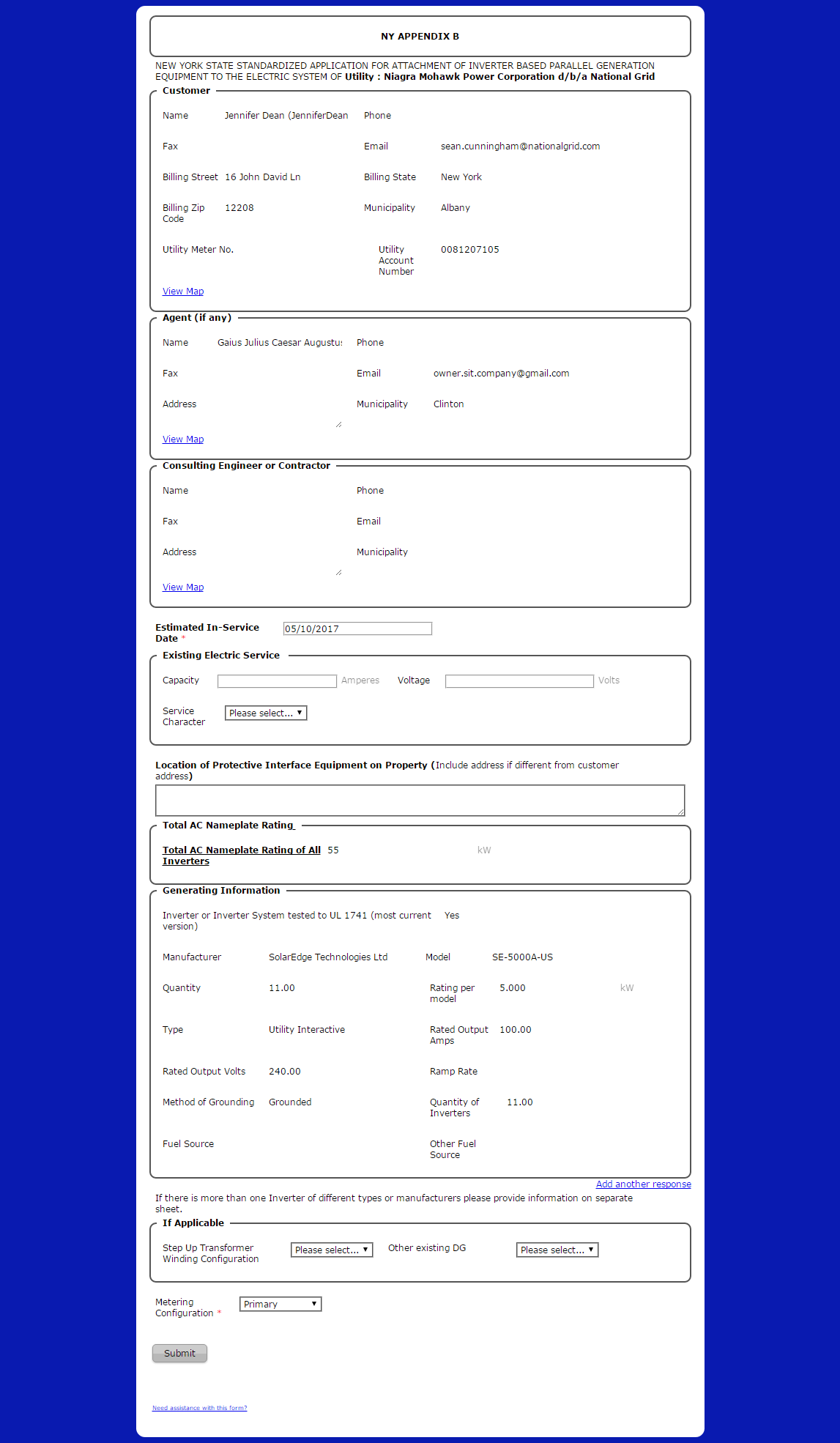 How to Submit: NY Appendix B – Technology Form