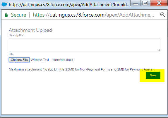 Submitting Witness Test Documents